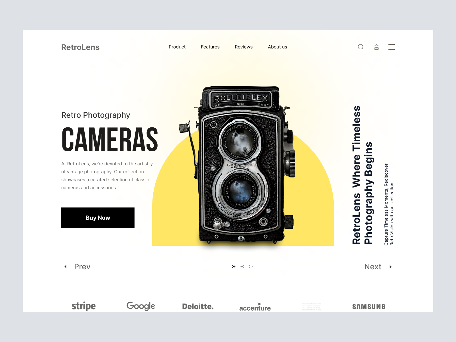 RetroLens - Camera Store | Figma & Adobe XD Resources | UI Dux