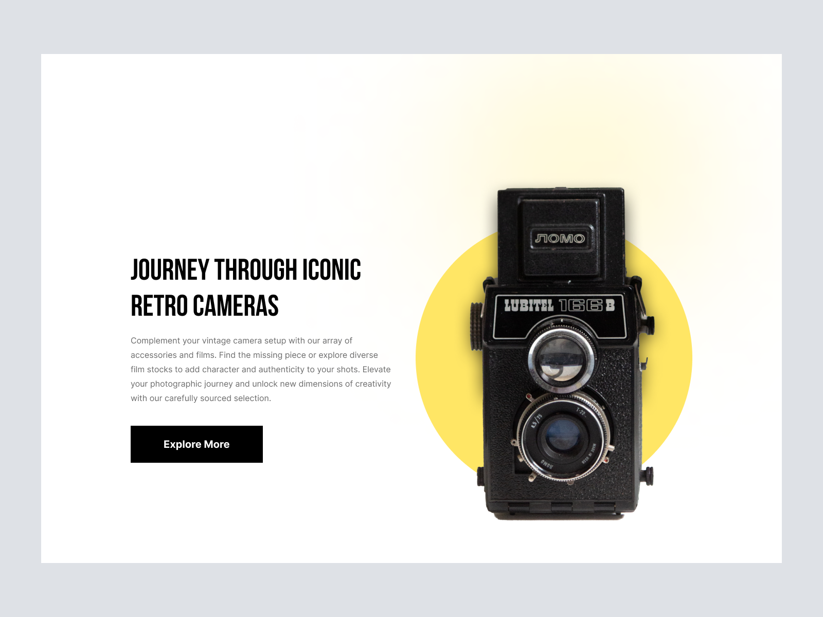 RetroLens - Camera Store | Figma & Adobe XD Resources | UI Dux