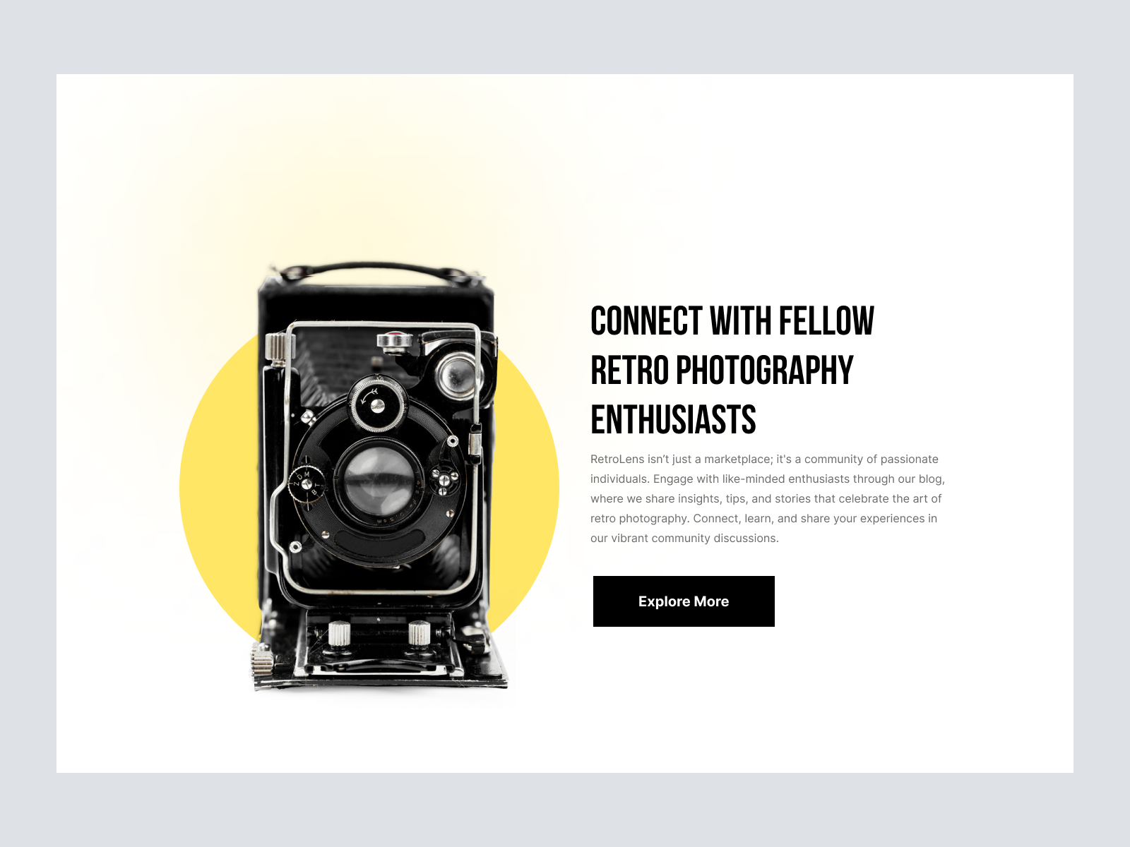 RetroLens - Camera Store | Figma & Adobe XD Resources | UI Dux