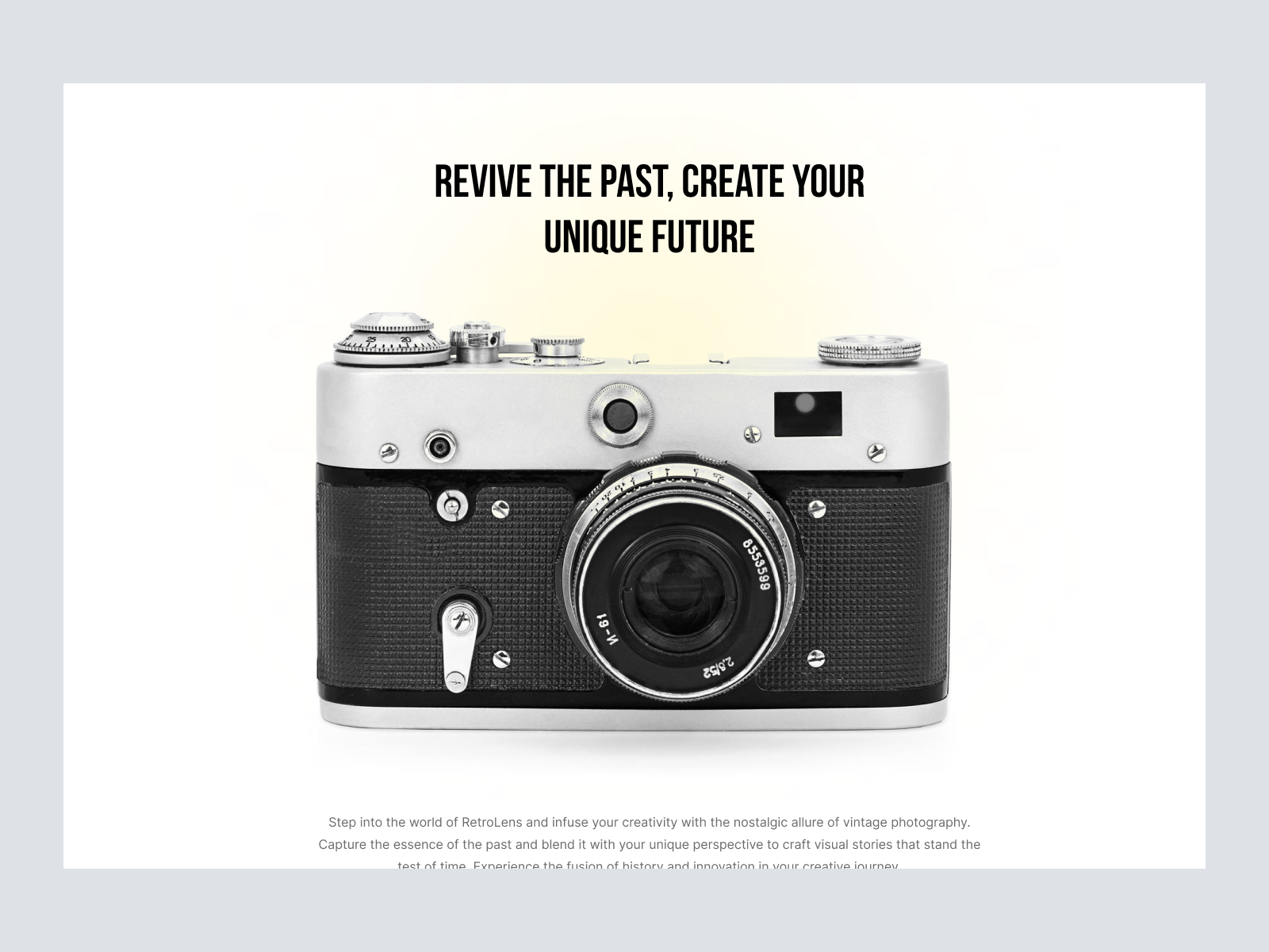 RetroLens - Camera Store | Figma & Adobe XD Resources | UI Dux