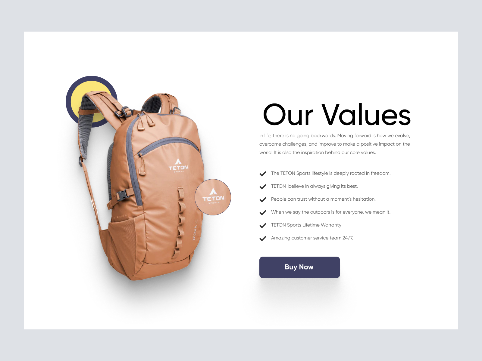 Teton - Backpack Store Design | Figma & Adobe XD Resources | UI Dux