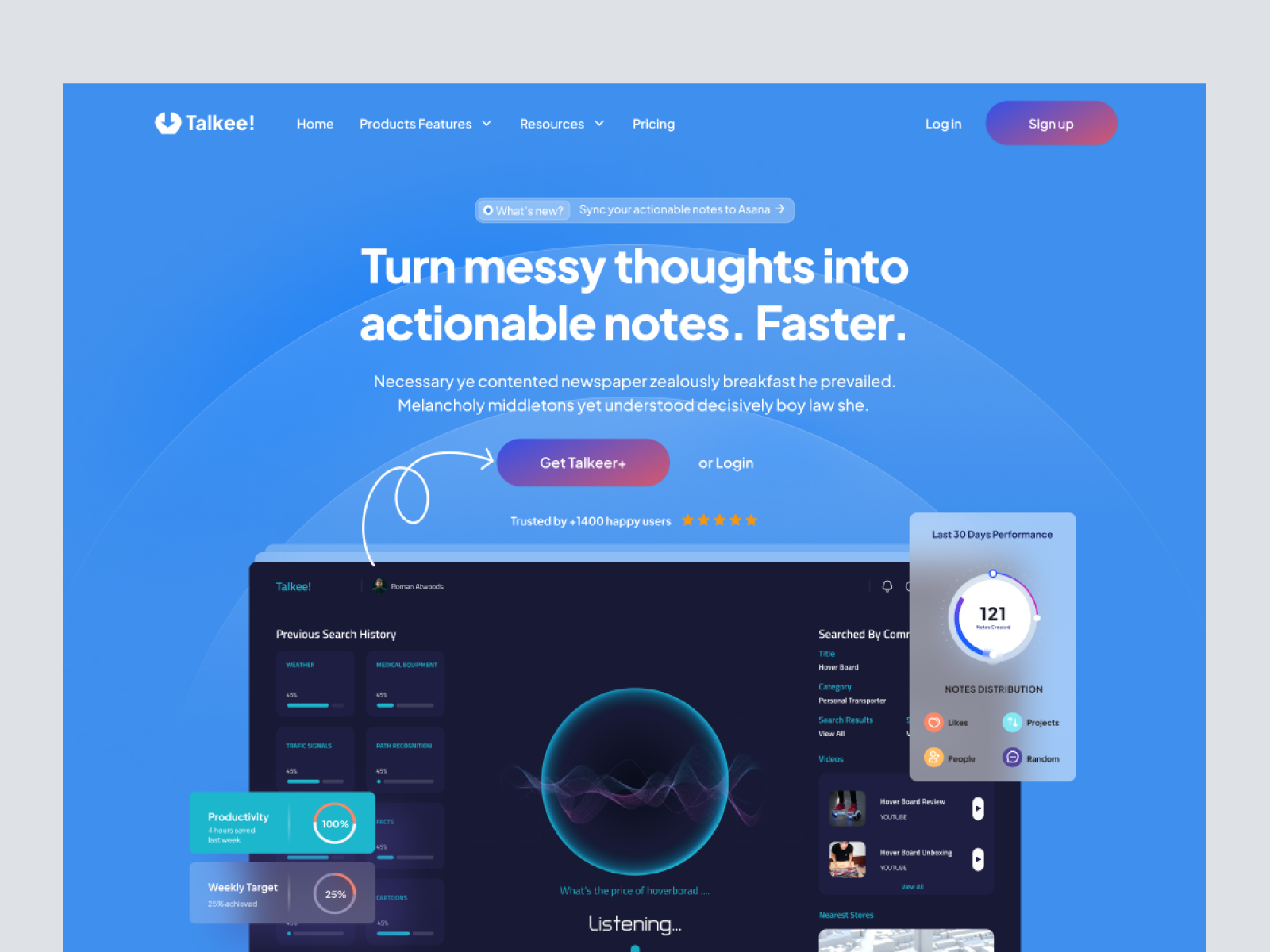 Talkee - SaaS Product Website Design | Figma & Adobe XD R... | UI Dux