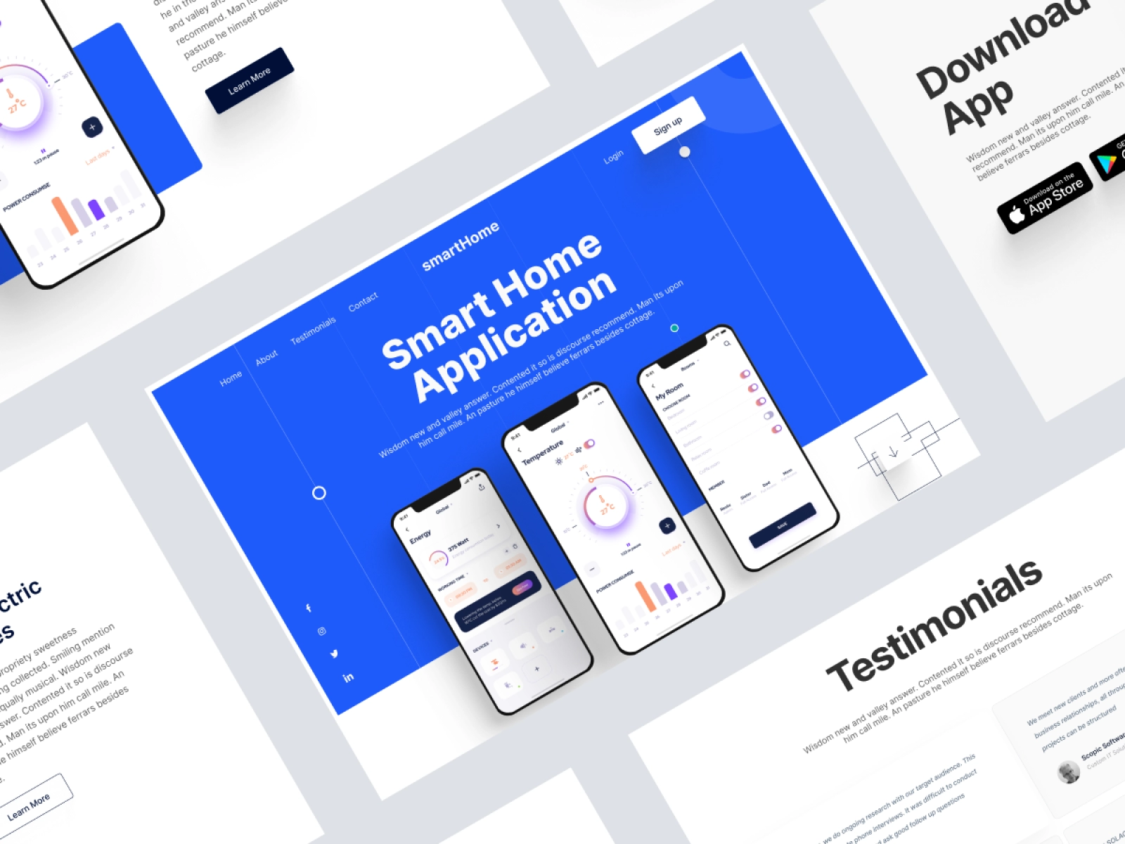 Smart Home Mobile App Landing Page - Full Page | Figma & ... | UI Dux